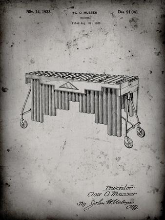'PP949-Faded Grey Marimba Poster' Giclee Print - Cole Borders ...
