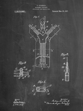 'Zipper 1917 Patent' Posters - Cole Borders | AllPosters.com