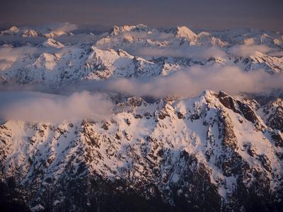 'Aerial Landscape, Olympic Mountains, Olympic National Park, Washington ...