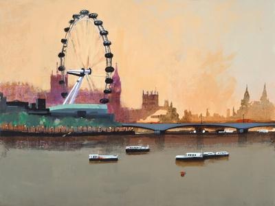 'London Eye and Waterloo' Giclee Print - Colin Ruffell | AllPosters.com