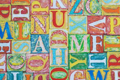 'Collage Made of Colorful Alphabet Letters' Photographic Print - Tuja66 ...