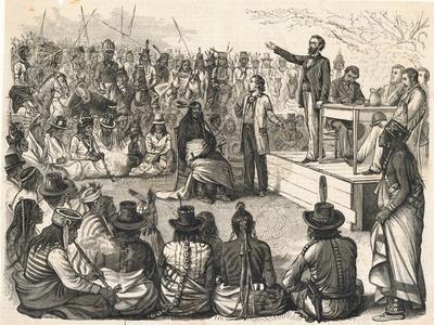 'Colonist Addressing Native Americans' Giclee Print | AllPosters.com