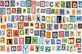 'Colorful Alphabet Made Of Magazine Clippings And Letters . Isolated On ...