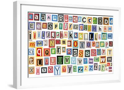 'Colorful Alphabet Made Of Magazine Clippings And Letters . Isolated On ...
