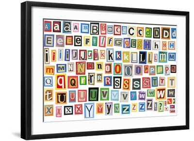 'Colorful Alphabet Made Of Magazine Clippings And Letters . Isolated On ...