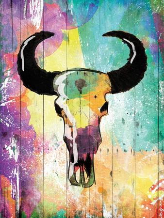 'Colorful Bull' Prints - Jace Grey | AllPosters.com