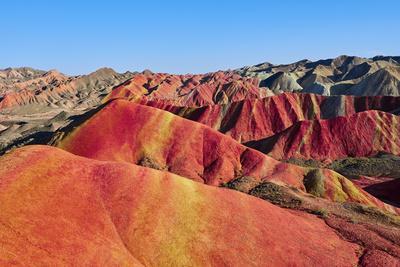 'Colorful Danxia landform in Zhangye, UNESCO World Heritage Site, Gansu ...