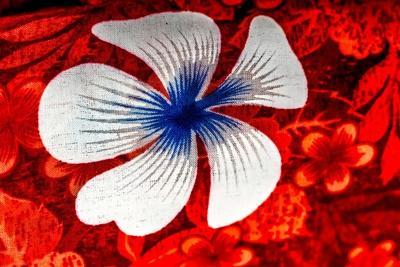 'Colorful Polynesian textile, Waikiki, Honolulu, Oahu, Hawaii ...