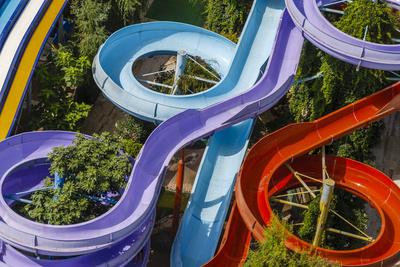 'Colorful Water Slides in Buyukcekmece, Aerial, Istanbul, Turkey ...