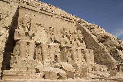 'Colossi of Ramses Ii, Sun Temple, Abu Simbel, Egypt, North Africa ...