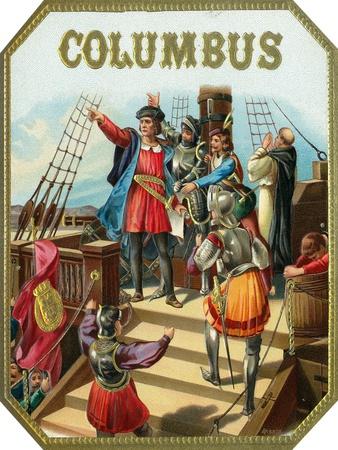 'Columbus Brand Cigar Box Label, Christopher Columbus' Prints - Lantern ...