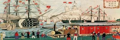 'Commodore Perry's Gift of a Railway to the Japanese in 1853' Giclee ...