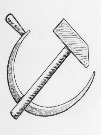 'Communist Emblem of the Hammer and Sickle' Giclee Print | AllPosters.com
