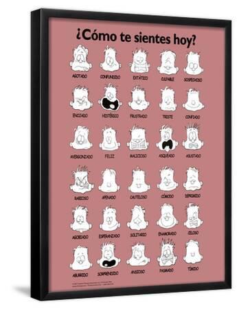 'Como te Sientes Hoy How are You Feeling Today Motivational Poster Art ...