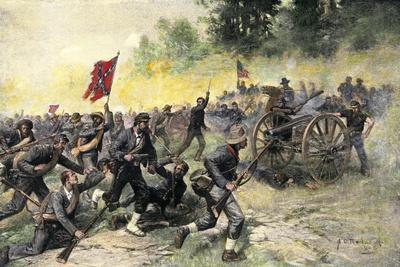 'Confederate Charge Up Little Round Top, Battle of Gettysburg, c.1863 ...