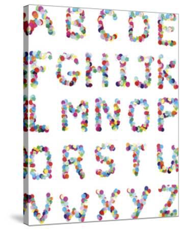 'Confetti Alphabet' Stretched Canvas Print - Sjoesjoe | AllPosters.com