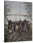 'Congo Native Carrying Part of Steamboat Faidherbe Through Savannah ...