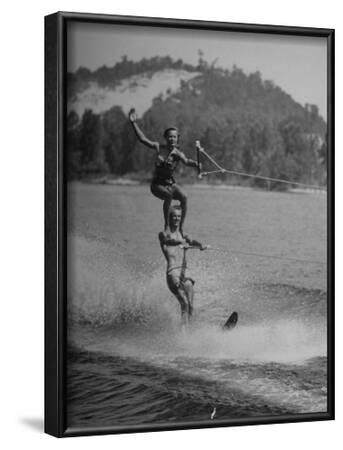 'Couple Competing in the National Water Skiing Championship Tournament ...