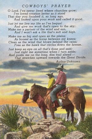 'Cowboys' Prayer' Poster | AllPosters.com