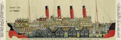 'Cross-Section of 'Aquitania' Steamship' Photographic Print ...