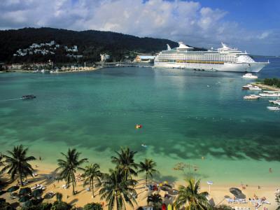 'Cruise Ship and Turtle Beach, Ocho Rios, Jamaica' Photographic Print ...