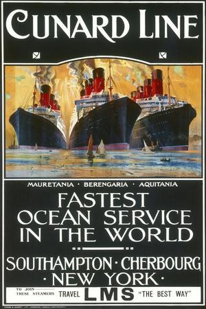 'Cunard Line Poster' Photographic Print | AllPosters.com