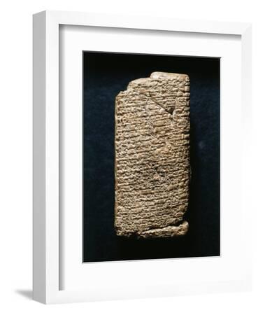 'Cuneiform Tablet Describing the God Enki and the World Order' Giclee ...