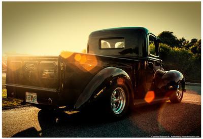 'Custom Pickup at Sunset' Print | AllPosters.com