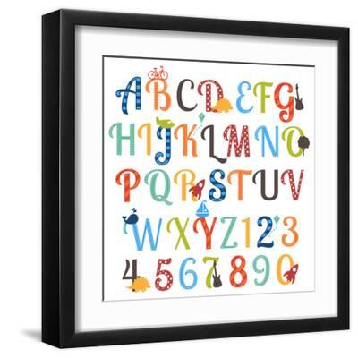 'Cute Retro Style Boy Themed Alphabet Set' Prints - Pink Pueblo ...