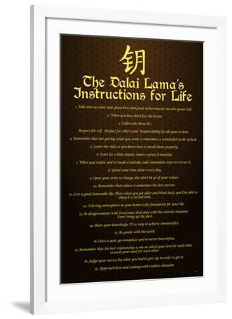 'Dalai Lama Instructions For Life' Prints | AllPosters.com