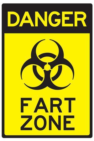 'Danger Fart Zone Humor Sign Poster' Prints | AllPosters.com