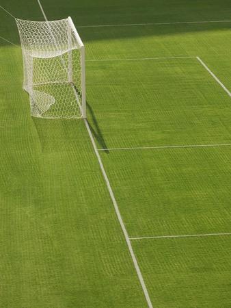 'Goal and Net on Empty Soccer Field' Photographic Print - David Madison ...