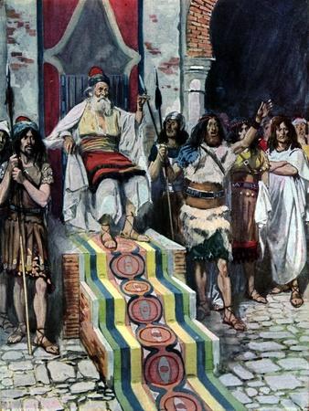 'David sees the messenger arrive, by Tissot -Bible' Giclee Print ...