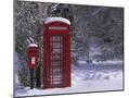 'Red Letterbox and Telephone Box in the Snow, Highlands, Scotland, UK ...