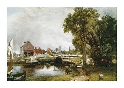 'Dedham Lock and Mill' Premium Giclee Print - John Constable ...