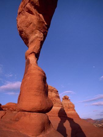 'Delicate Arch Implied with Moon, Arches National Park, Utah, USA ...