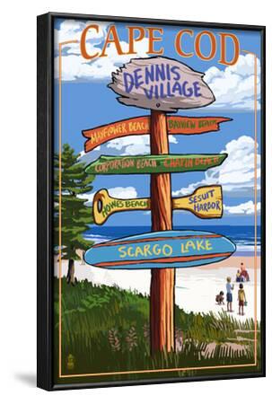 'Dennis Village, Cape Cod, Massachusetts - Sign Destinations' Prints ...