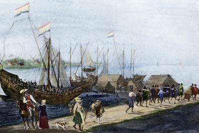 'Departure of the Pilgrims on the Speedwell from Delfthaven' Giclee ...