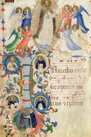 'Depicting St. Dominic and an Historiated Initial 'I' from a Gradual ...