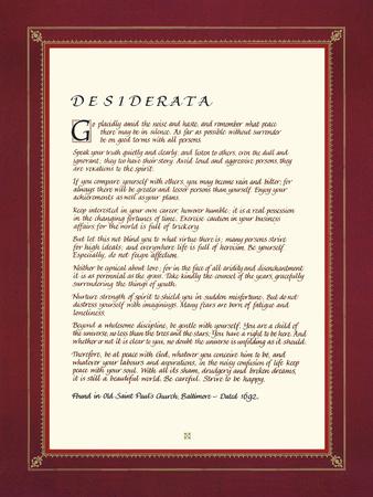 'Desiderata' Giclee Print - The Inspirational Collection | AllPosters.com