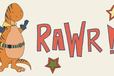 'Dino Superhero RAWR' Poster - Designs Sweet Melody | AllPosters.com