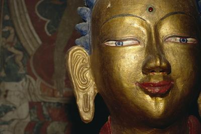'Detail of Buddha statue at Alchi Monastery, Ladakh, India ...