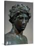 Detail of Ephebos' Head Crowned with Ivy, Bronze Statue from Volubilis ...