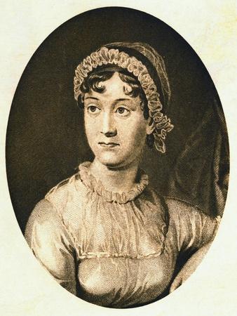 Detail of Portrait Engraving of Jane Austen Giclee Print | AllPosters.com