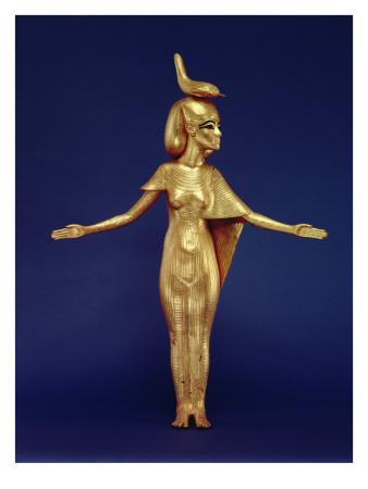 'Detail of the Goddess Selket from the Canopic Shrine, from the Tomb of ...