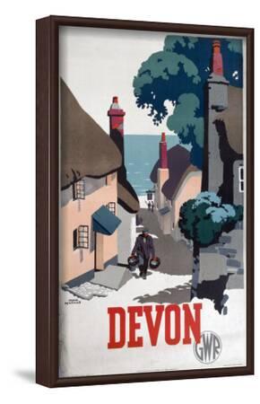 'Devon GWR Old Man Walking Up Street' Prints | AllPosters.com