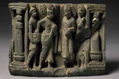 'Devotee Meeting with Buddha, Relief, India, Indian Civilization ...