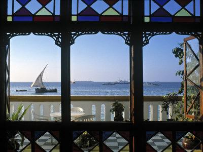 'Dhow Through Window, Zanzibar, Tanzania' Photographic Print - Peter ...