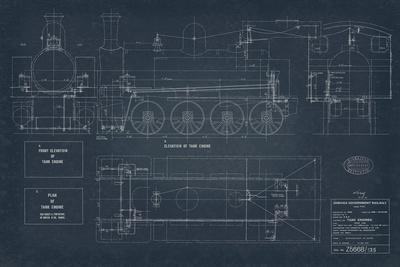 'Diagram for Tank Engines I' Giclee Print - The Vintage Collection ...