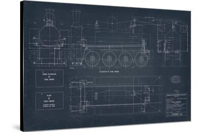 'Diagram for Tank Engines I' Stretched Canvas Print - The Vintage ...